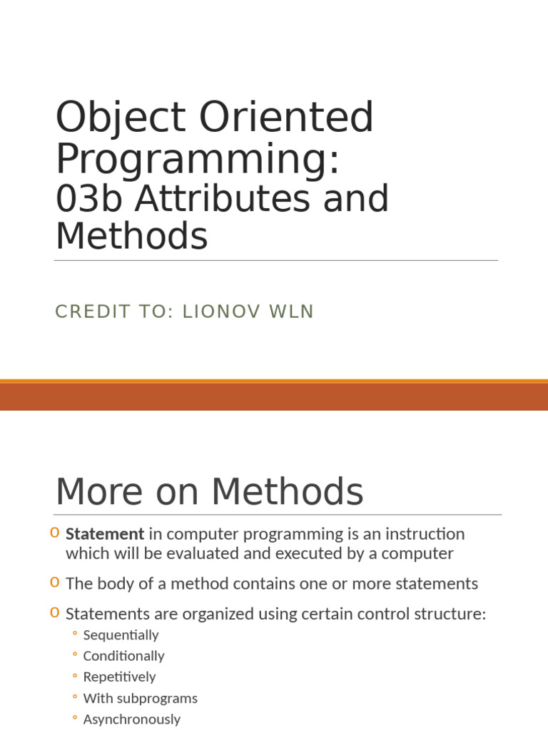 03bMethodsAttributes (Rev2) | PDF | Method (Computer Programming ...