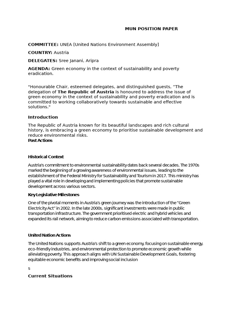 Austria's Green Economy Initiatives | PDF | Sustainability | Climate ...
