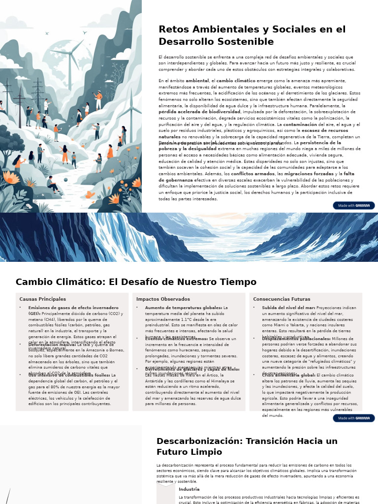 Retos Ambientales y Sociales Sostenibles | PDF | Sustentabilidad | Residuos