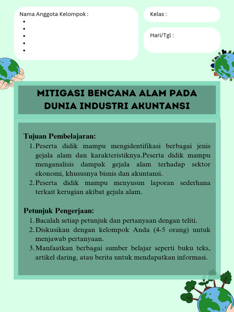Lkpd Mitigasi Bencana Alam Akuntansi | PDF
