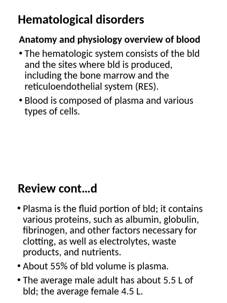 Hematological Disorders | PDF | Anemia | Vitamin B12