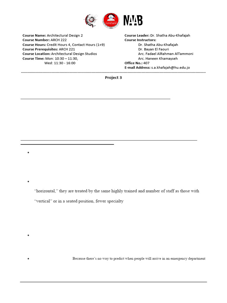 Designing Emergency Department: Project 3 | PDF | Emergency Department ...