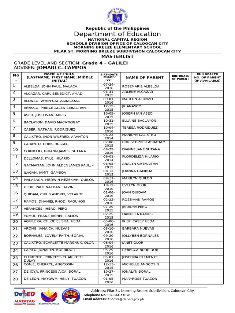 Lgu Philhealth Template | PDF