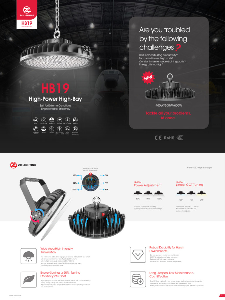 HB19 LED High Bay Light V1.2 Comp | PDF | Lighting | Light Emitting Diode
