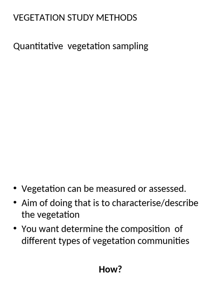 Vegetation Sampling Techniques Explained | PDF | Frequency