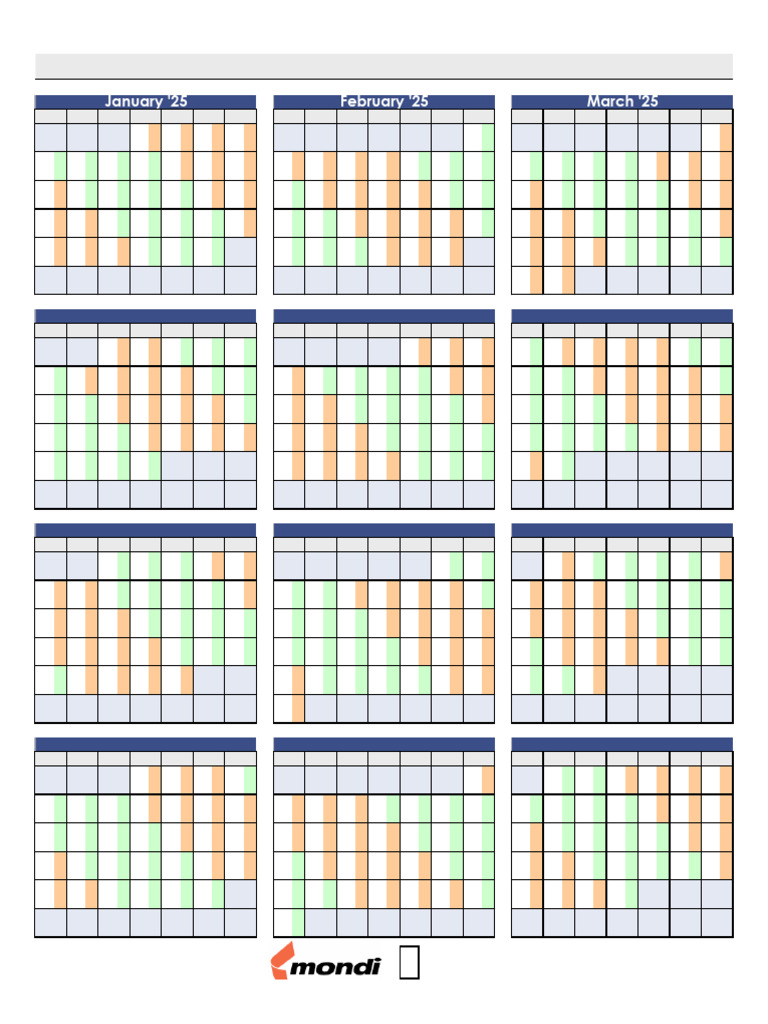 2025 MHI Shift Calendar | PDF