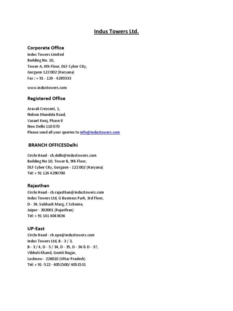 Indus Towers LTD | PDF | Business