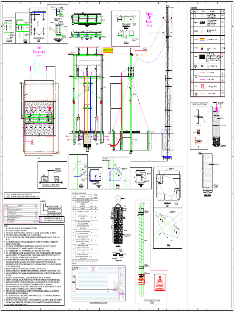 DP Pole Structure and Installation Drawing | PDF