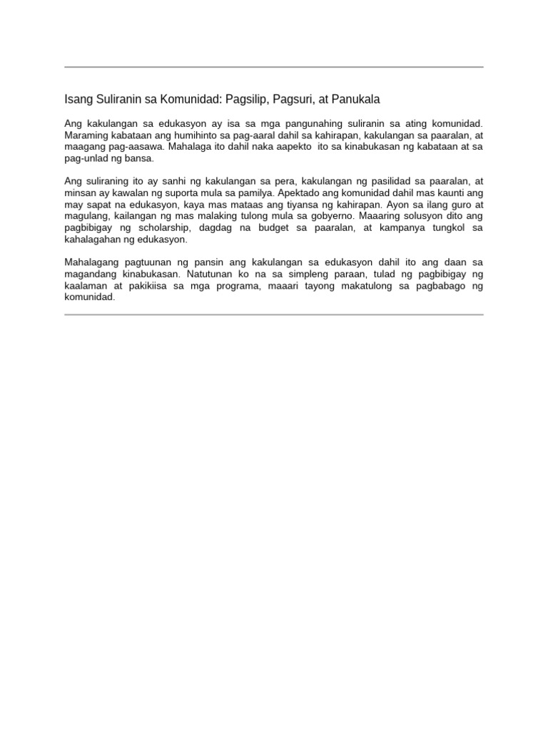 Filipino Activity | PDF