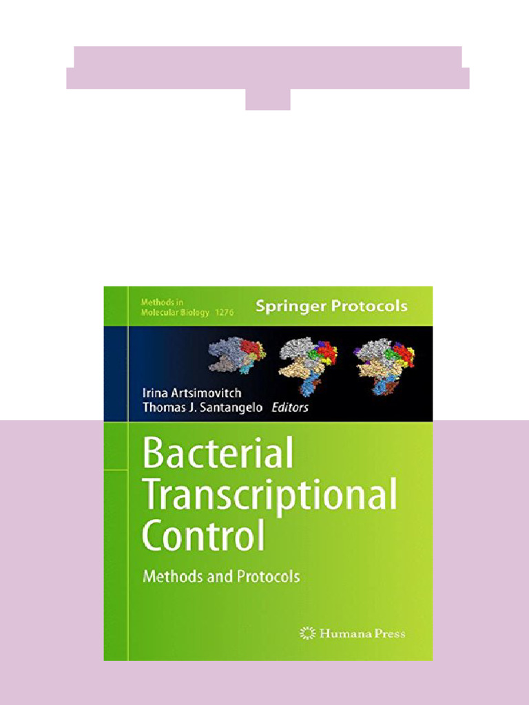 Bacterial Transcriptional Control Methods and Protocols 1st Edition ...