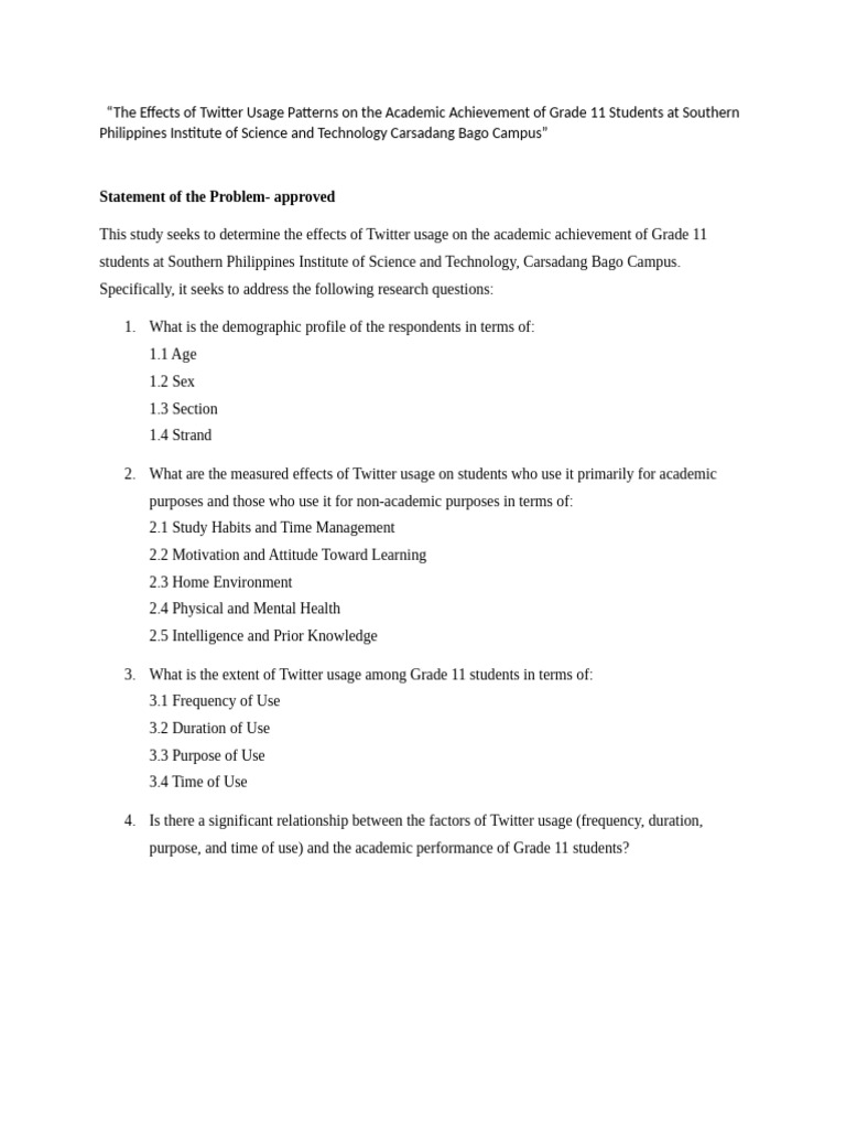 Research Title Sop Methodology | PDF | Sampling (Statistics) | Likert Scale