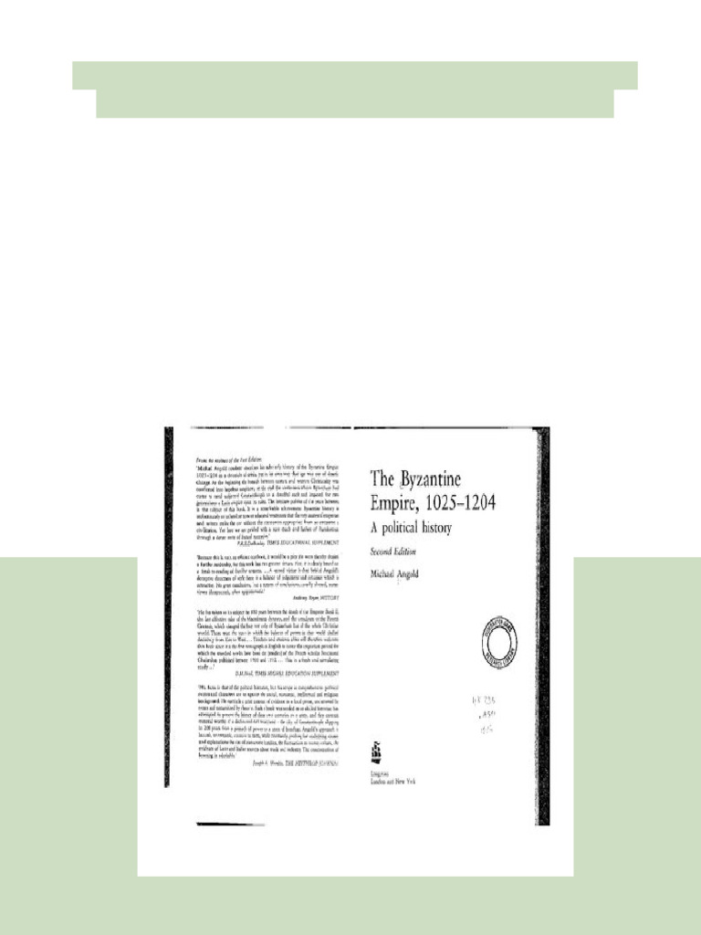 The Byzantine Empire 1025 1204 A Political History Second Edition ...
