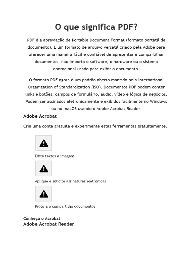 O Que Significa PDF | PDF