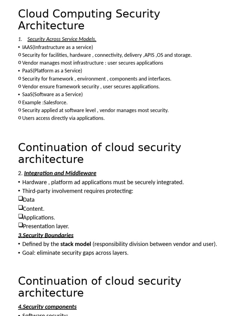 Cloud Computing Security Architecture | PDF | Cloud Computing | Desktop Virtualization