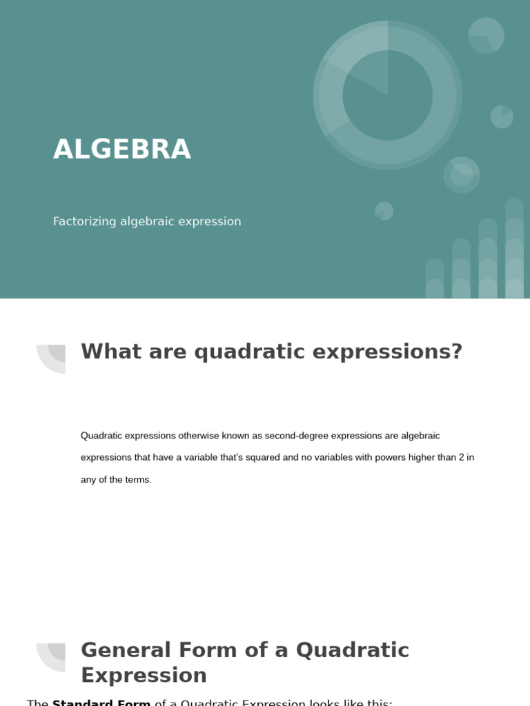 Factorizing Quadratic Expressions | PDF | Quadratic Equation | Mathematics