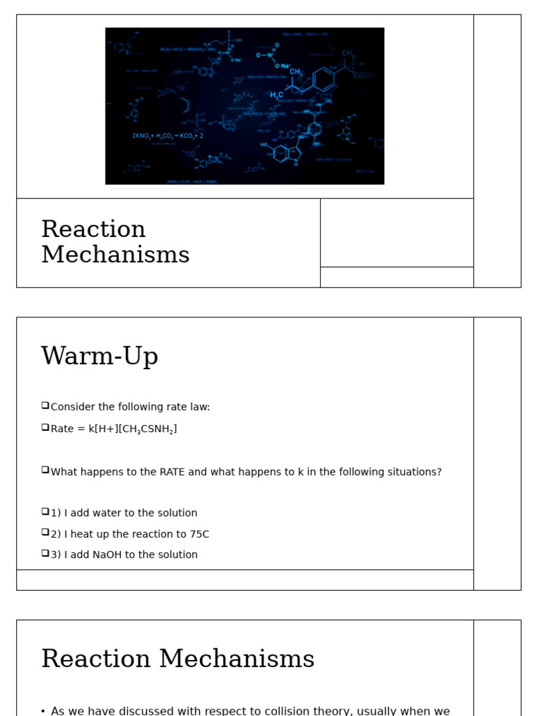 Understanding Reaction Mechanisms in Chemistry | PDF | Reaction Rate ...