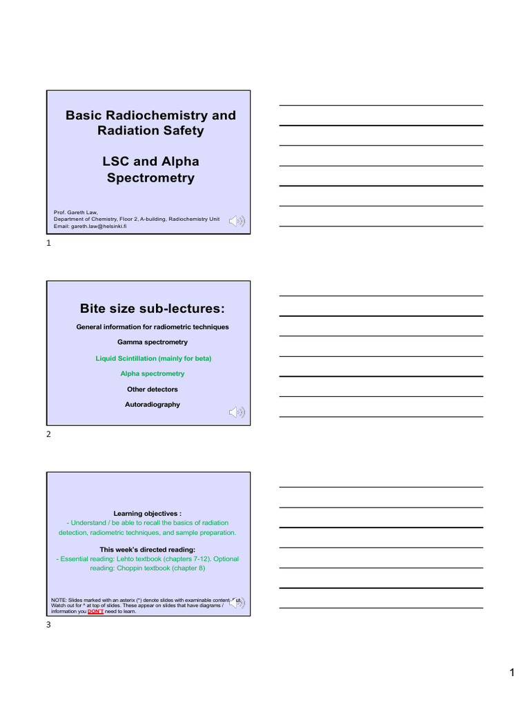 3 - Introduction To LSC and Alpha Spectrometry | PDF | Radioactive ...