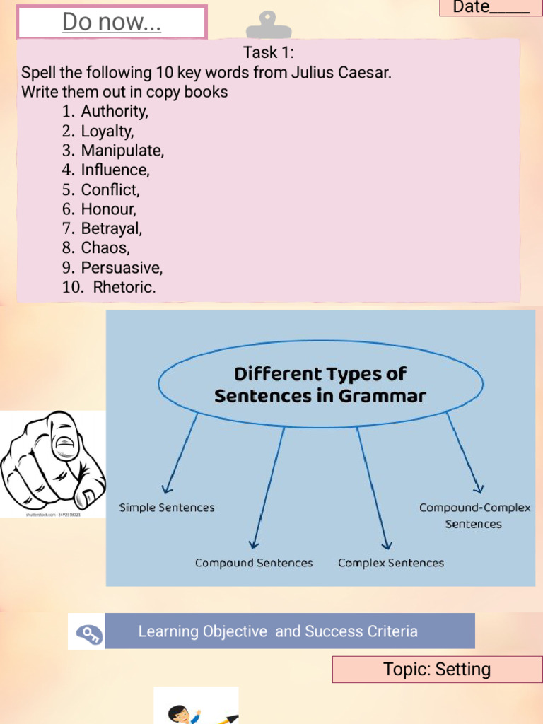 Lesson 12 Sentence Types and Spelling - BAM | PDF | Julius Caesar