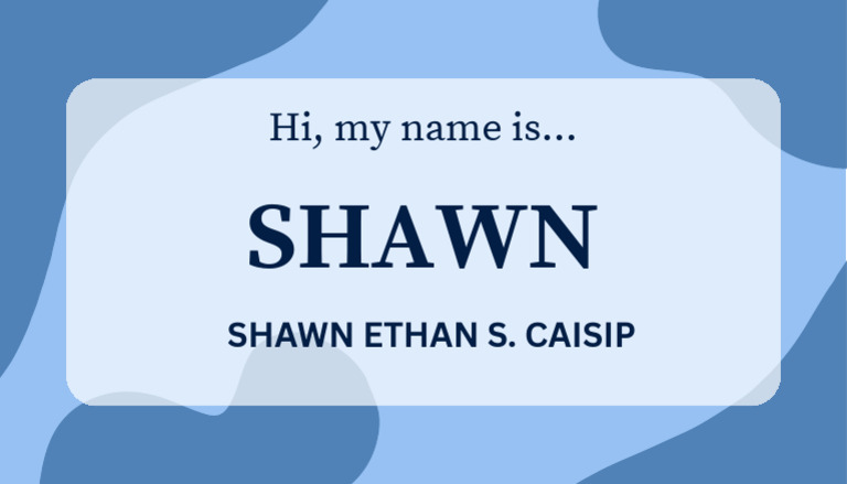 Blue Simple Abstract Name Tag | PDF