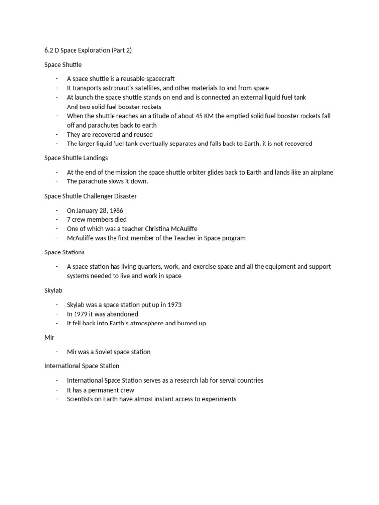 Space Exploration Part 2 | PDF