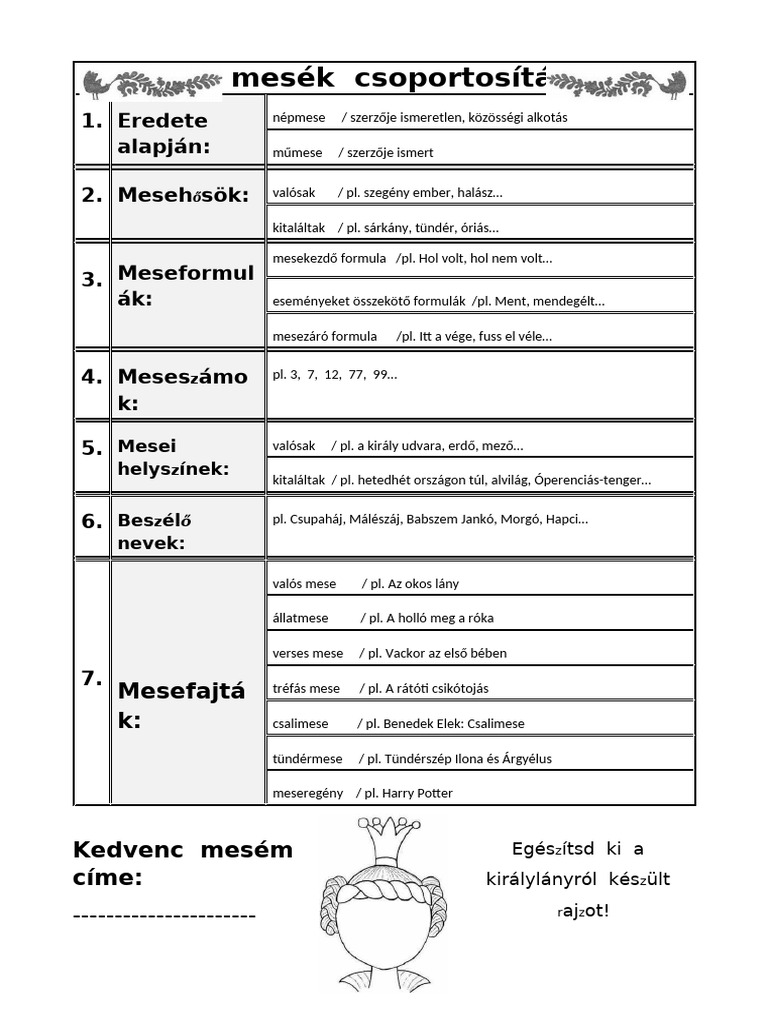 Mese Táblázat | PDF