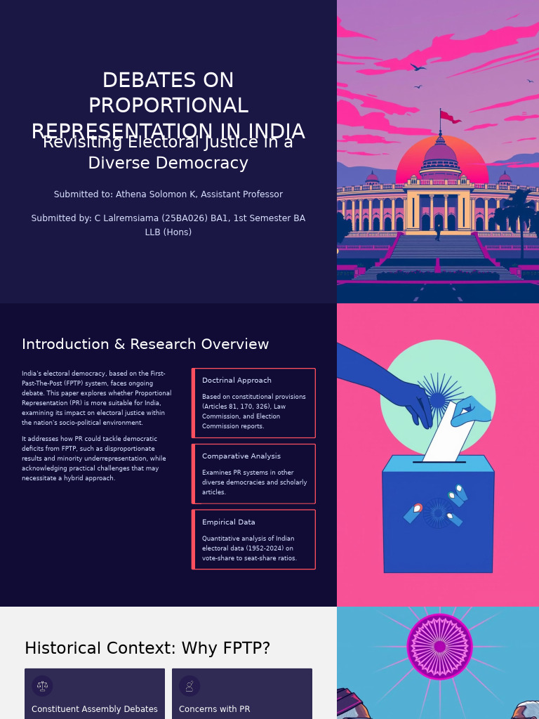 Proportional Representation Debate in India | PDF | Electoral District ...