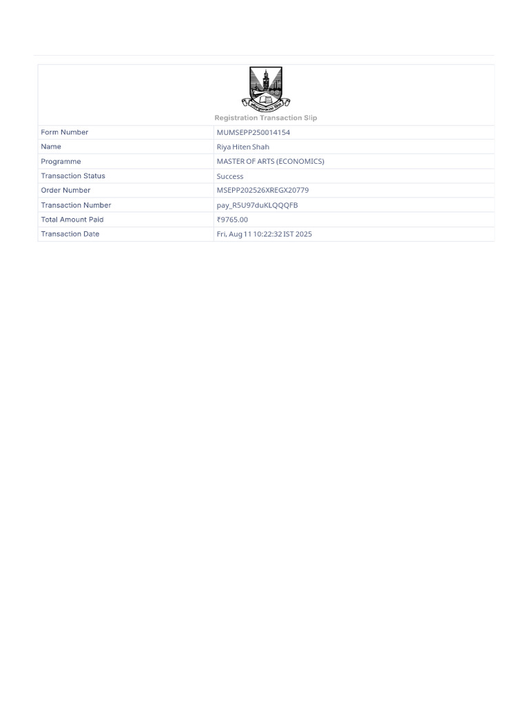 Transaction Slip | PDF