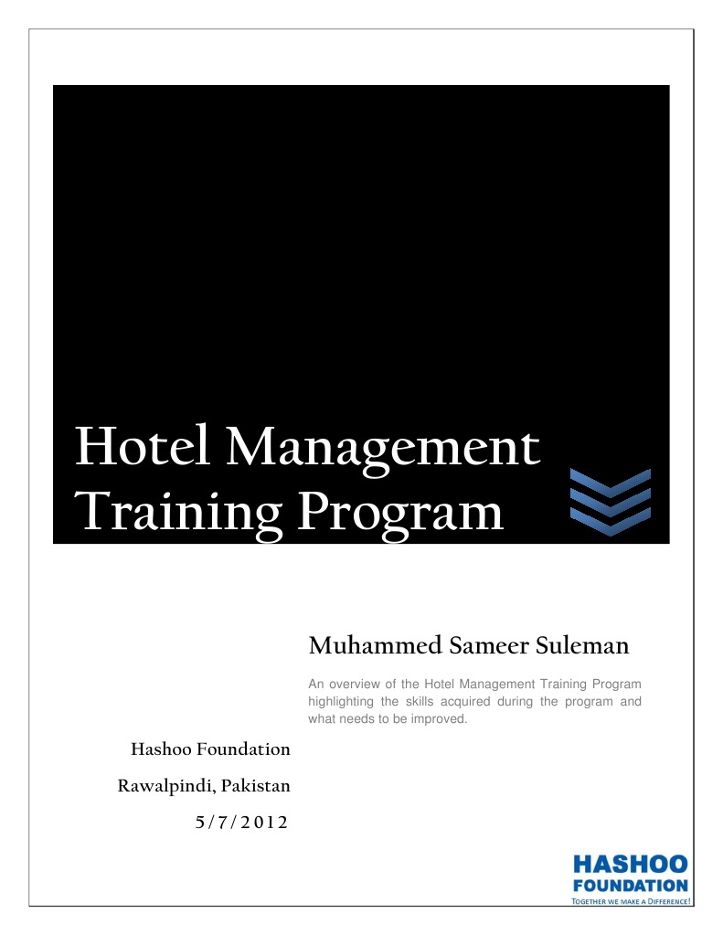 Hotel Management Training Program (Report) | PDF