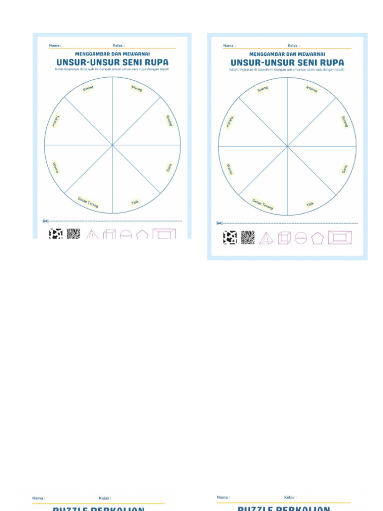 LKPD Puzzle MTK Dan Seni | PDF