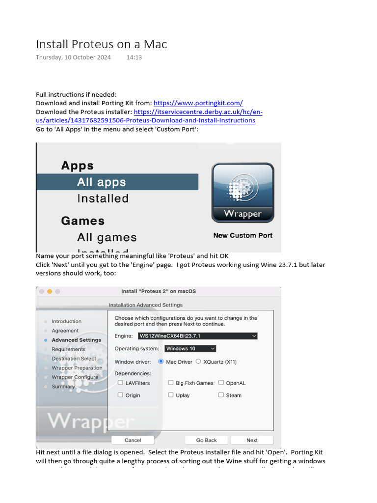 Install Proteus On A Mac | PDF