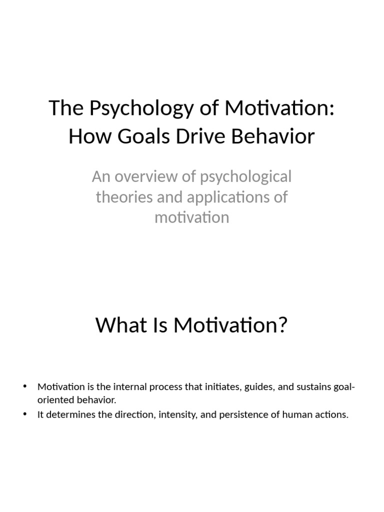 Psychology of Motivation Full | PDF | Motivational | Motivation