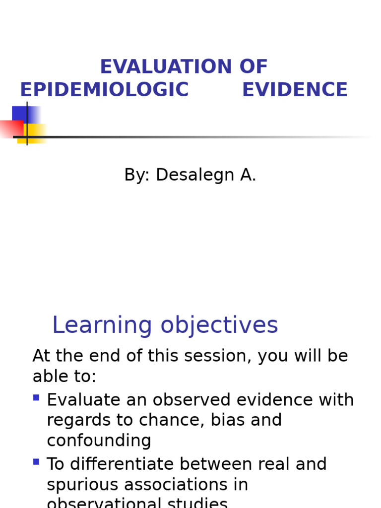 Evaluation of Evidence | PDF | Epidemiology | Statistical Significance
