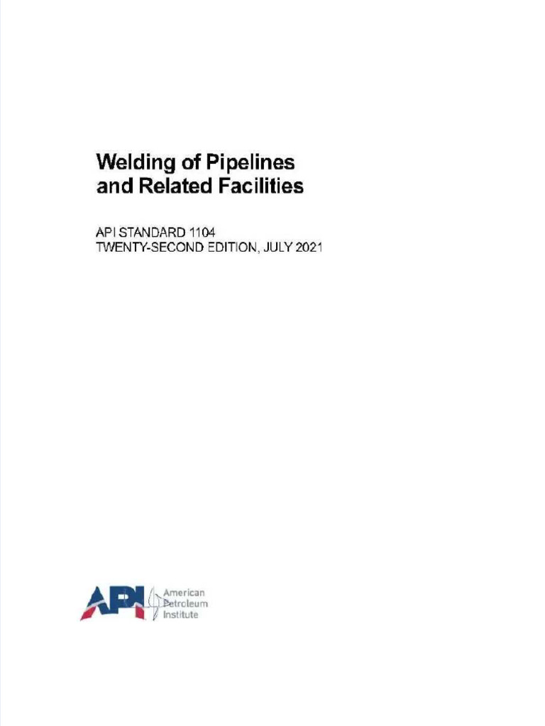 API 1104-22ed-2021 | PDF | Materiales | Ingeniería