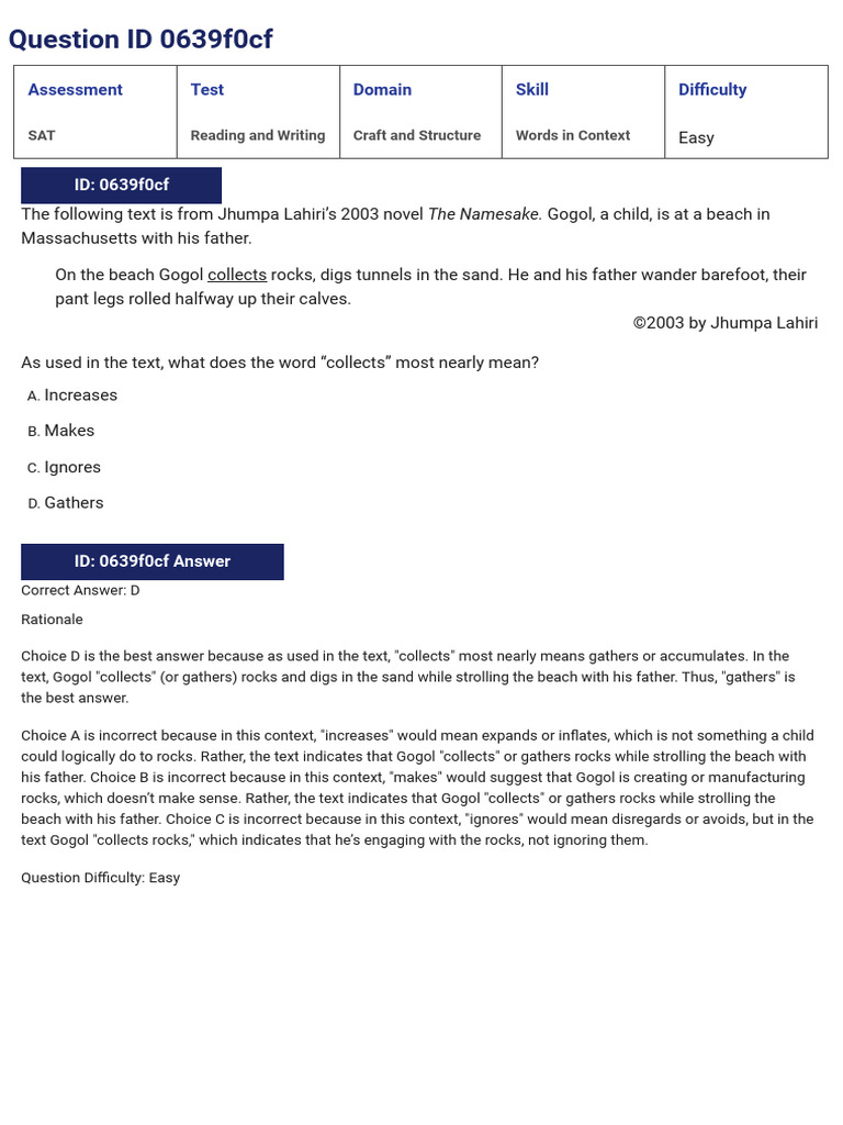 SAT Reading Comprehension Practice | PDF | Umami | Taste