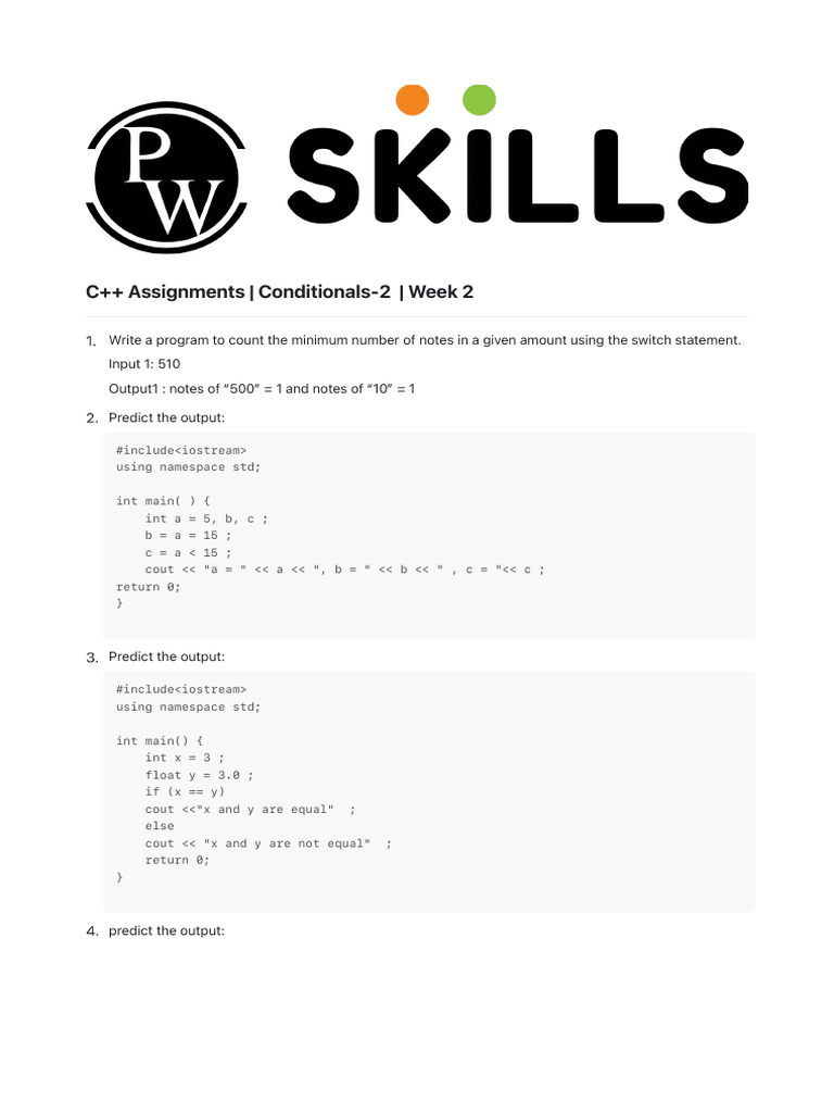 Fundamentals of Programming 1 Assignment 02 DECODE DSA With C 2 | PDF