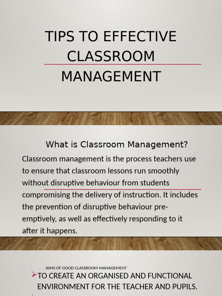 Effective Classroom Management Tips | PDF
