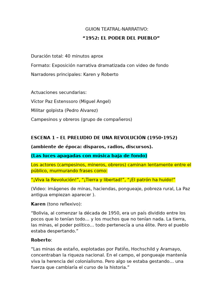 Guión - Completo | PDF