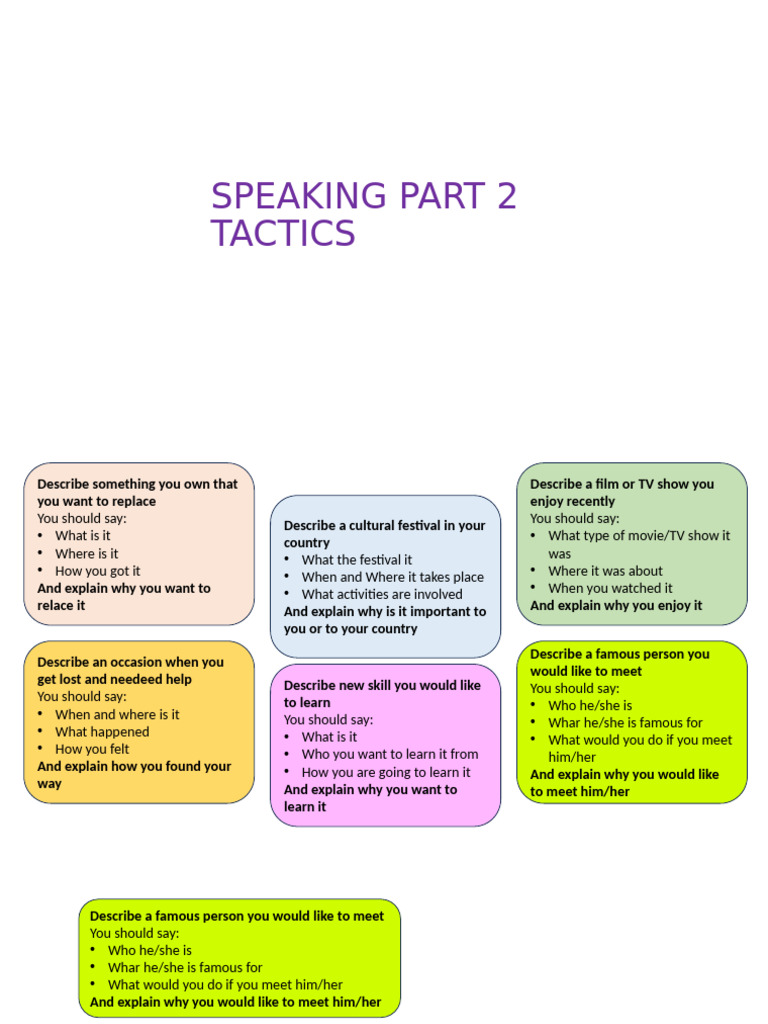 Ielts Speaking Part 2 | PDF | Pie Chart