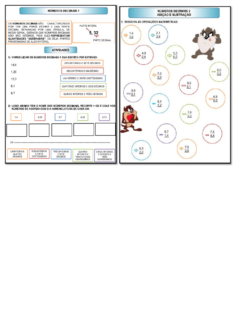 Decimais P Imprimir | PDF