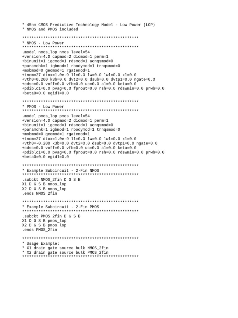 Cmos 45nm Lop | PDF