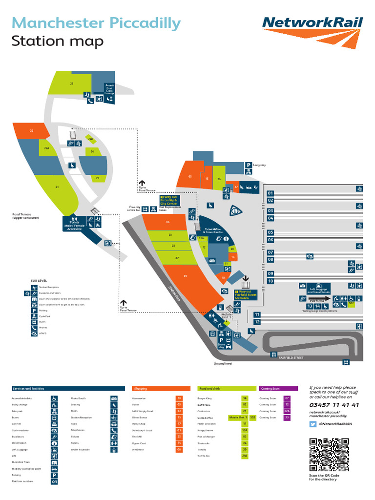 Manchester Piccadilly Station Map | PDF | Transport | Public Transport