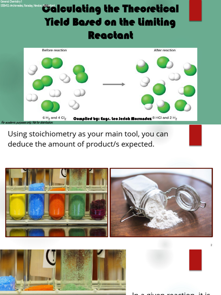 Theoretical Yield and Limiting Reactant | PDF | Stoichiometry ...
