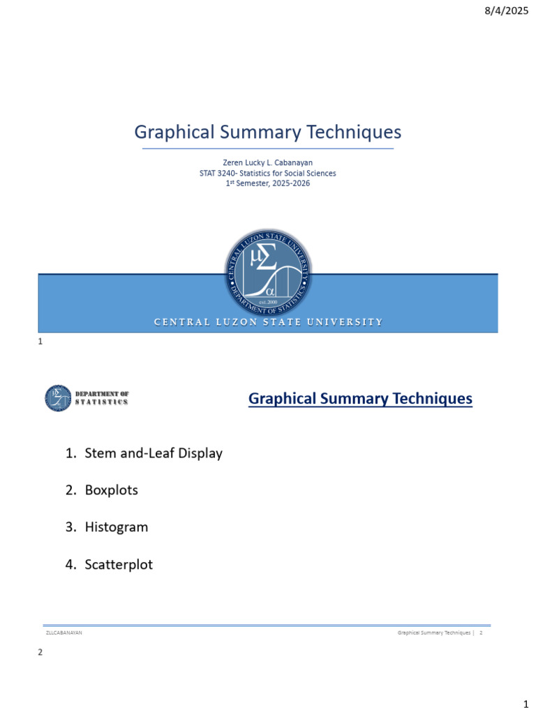 03.2 Graphical Summary Techniques | PDF | Descriptive Statistics ...