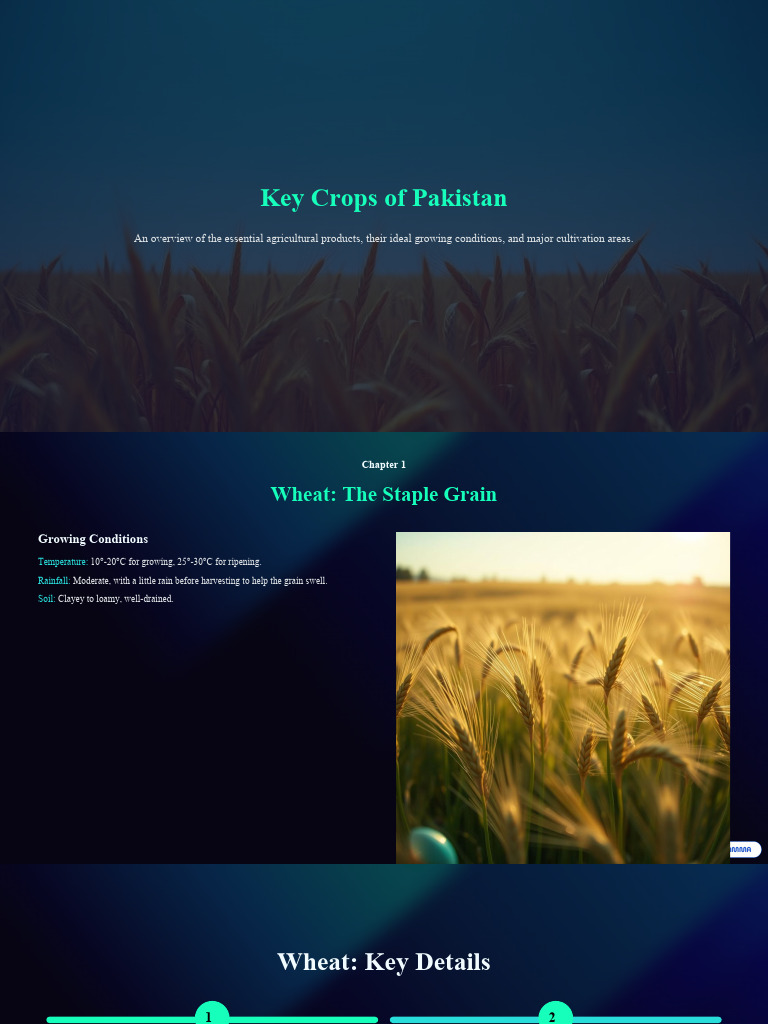 Key Crops and Cultivation in Pakistan | PDF | Cereals | Rice