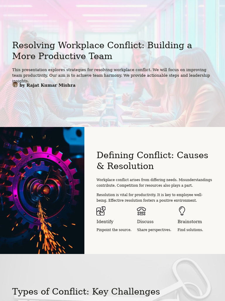 Resolving Workplace Conflict Building A More Productive Team | PDF ...
