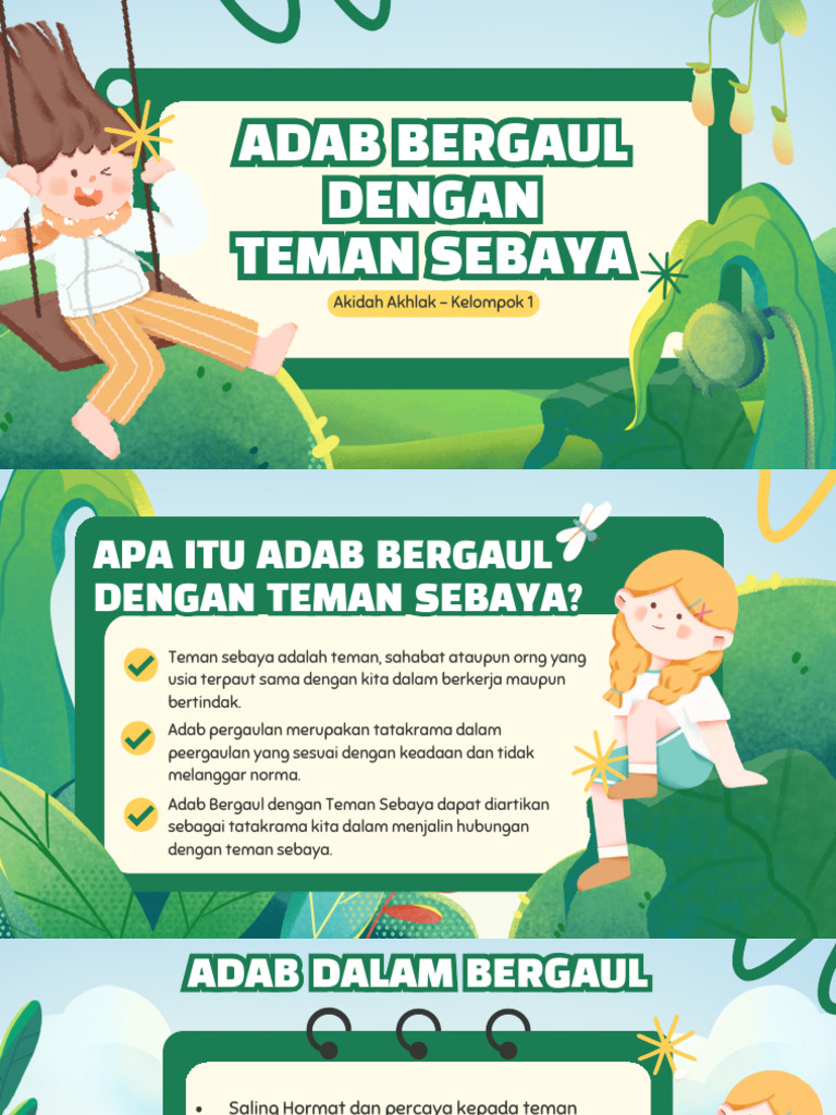Adab Bergaul dengan Teman Sebaya | PDF