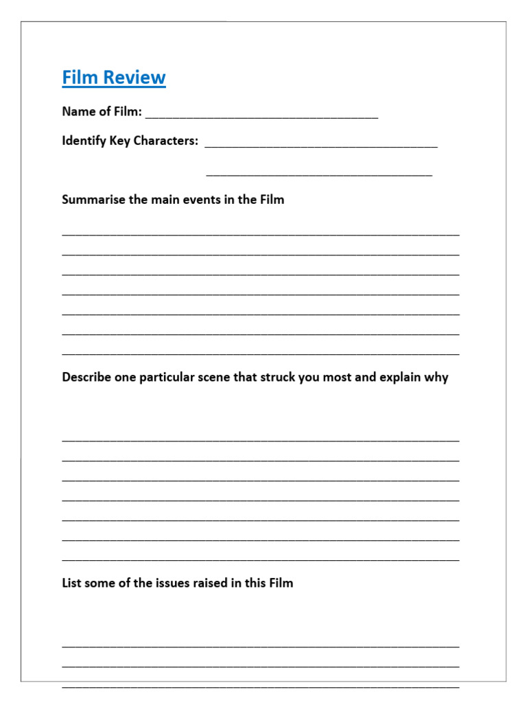 Film Review and Development Issues | PDF