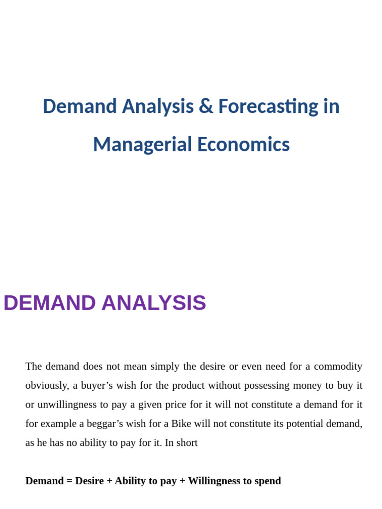 Demand Analysis and Forecasting | PDF | Demand | Elasticity (Economics)
