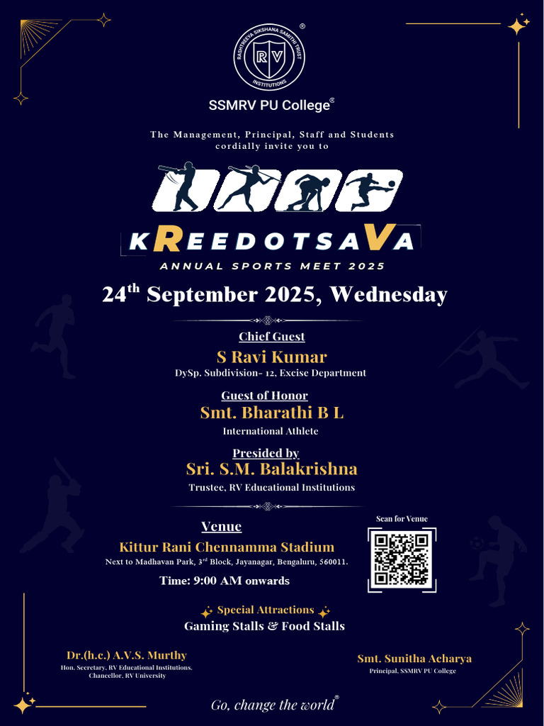 SSMRV PU College (Kreedotsava 2025) Invitation | PDF