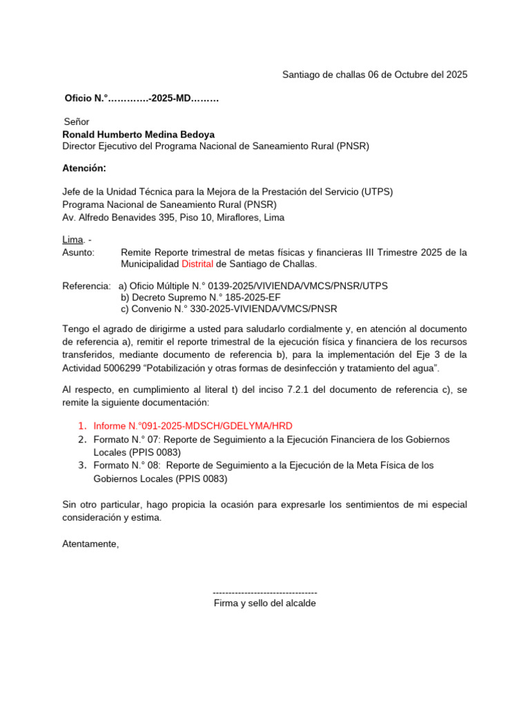 Informe Trimestral de Metas PNSR 2025 | PDF
